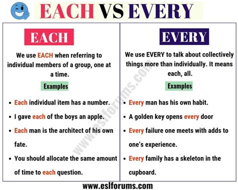 Each Vs Every How To Use Every Vs Each Correctly Learn