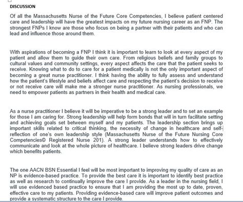 Solution Nr351 Week 8 Discussion Reflection On Essentials And