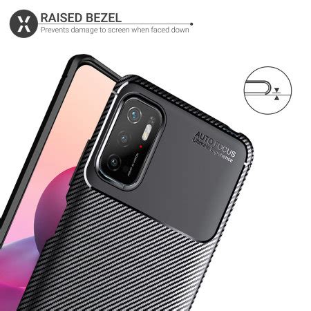 Olixar Carbon Fibre Xiaomi Poco M Pro G Case Black