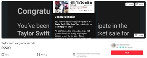 Taylor Swift Presale Tickets Resold On Carousell Queue Numbers