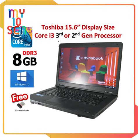 Battery Baru Toshiba I3 2nd 3rd Gen 4 8 GB RAM USB Wifi Laptop Notebook Refurbished Shopee