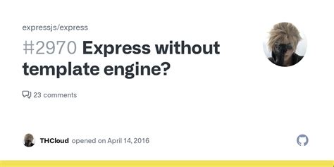 Express Without Template Engine · Issue 2970 · Expressjsexpress · Github