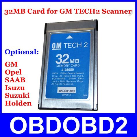 Newly 32MB Memory Card For GM Tech2 Diagnostic Tool With 6 Kinds Software For Holden Opel Iuszu