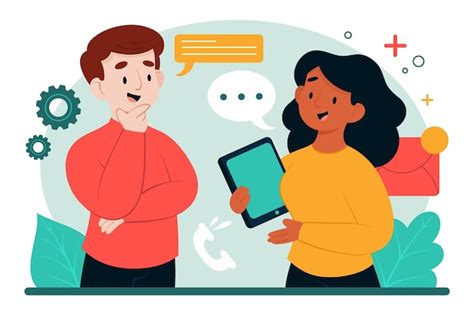 손으로 그린 비즈니스 커뮤니케이션 무료 벡터