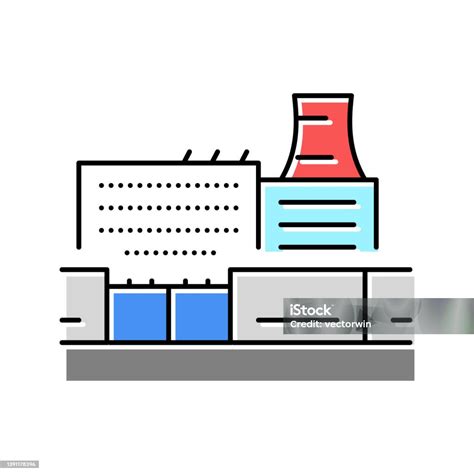 공장 공장 산업 건물 색상 아이콘 벡터 일러스트레이션 0명에 대한 스톡 벡터 아트 및 기타 이미지 0명 건설 현장 고층 건물 Istock