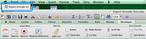 Export As Unicode Free Excel Add In