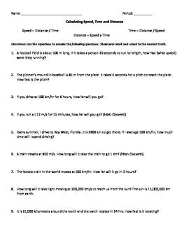 Calculating Speed By Sassy Science Teacher Teachers Pay Teachers