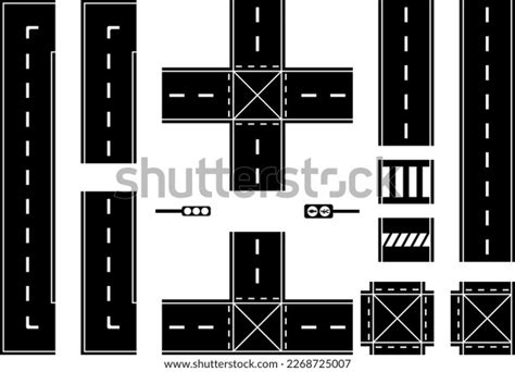 Street Road Map Top View Vector Stock Vector Royalty Free 2268725007