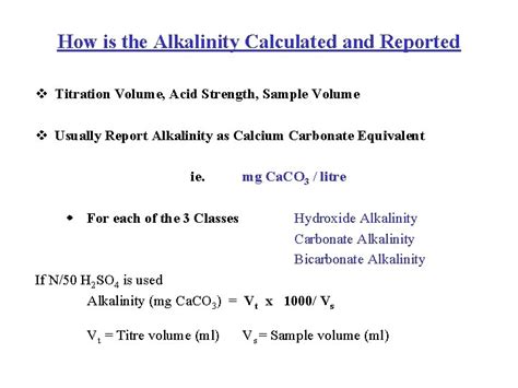 Acidity And Alkalinity Definitions Alkalinity Measurement Task Acidity