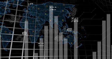 Animation Of Data Processing And Statistics Over World Map Stock Video Video Of Abstract