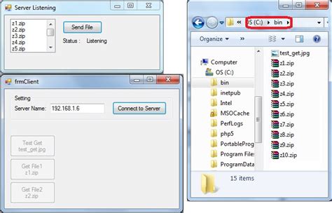 Tcplistener Multiple Send File ดีบั๊กสเต็ปทำงานได้แต่พอรันจริงไม่ได้