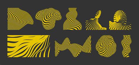 추상적 인 물결 모양의 배경 착시가있는 패턴 표지 디자인 템플릿 플래카드 배너 책 표지 브로셔 플래너 또는 노트북을 위한 미래 지향적인 벡터 일러스트레이션 배경 주제에 대한