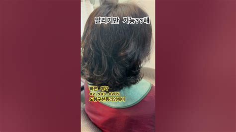 손질 못하시는 고객님을 위해 말리기만 해도 편하고 이쁜 펌 Youtube