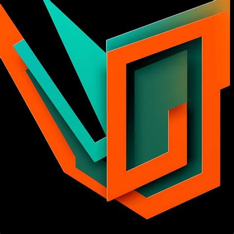 The Abstract Geometric Design Layered Rectangles 3d Look Modern Art