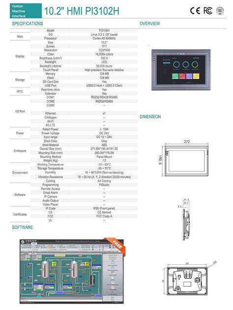Basic PLC HMI Combo HMI Screen