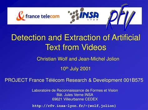 ppt detection and extraction of artificial text from videos