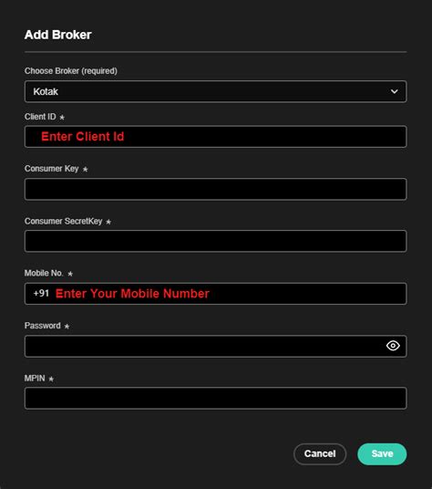 How To Connect Kotak Neo Broker With Ezwebapp Ezquant