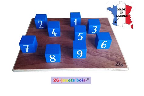 Corsi Blocks Corsi Block Tapping Test Wooden Material Tap Block Test 9 Blue Cubes And Sequence