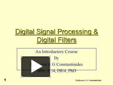 PPT Digital Signal Processing PowerPoint Presentation Free To Download Id 1988c2 ZDc1Z