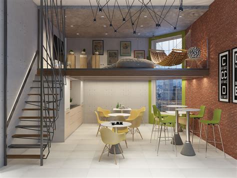 Дизайн интерьера в офисе место для отдыха и творчества