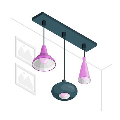 교수형 램프 개념 그림 무료 벡터