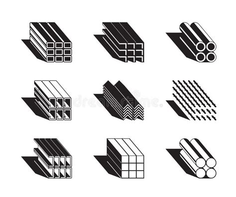 Metal Structures Icon Set Stock Vector Illustration Of Icon 45318932