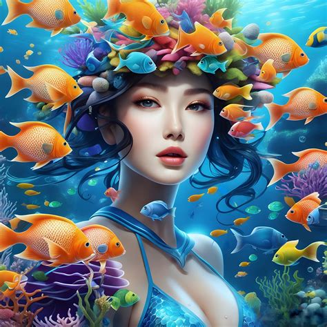 Download Ai Generated Girl Sea Royalty Free Stock Illustration Image Pixabay