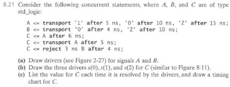 8 21 Consider The Following Concurrent Statements
