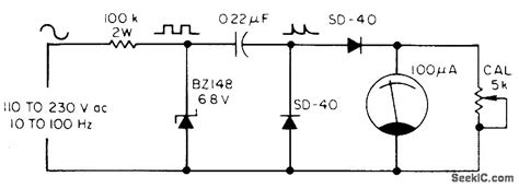 POWER FREQUENCY METER Measuring And Test Circuit Circuit Diagram SeekIC Com