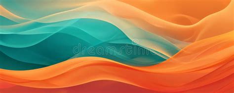 A Bright Gradient Wave Pattern Featuring Smooth Undulating Curves Transitioning From Teal To
