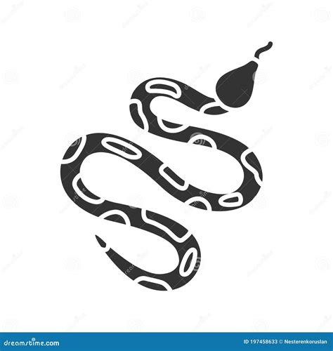 Python Glyph Icon Stock Vector Illustration Of Icon 197458633
