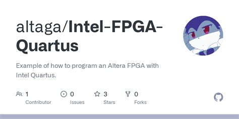 Github Altagaintel Fpga Quartus Example Of How To Program An Altera