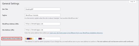How To Change WordPress Admin Email Address