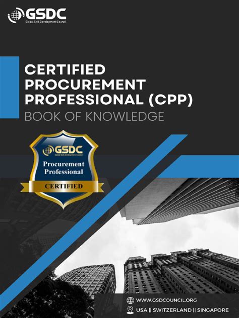 Certified Procurement Professional Certification Cpp Bok Pdf