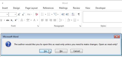 Как сделать так чтобы Word предлагал пользователям открывать документ