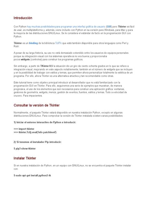 Interfaz Grafica En Python Easy Pdf Distribución De Linux Interfaces Gráficas De Usuario