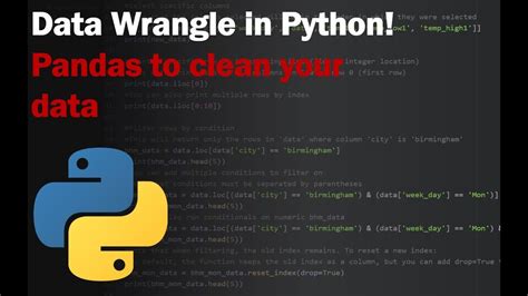 Python Using Pandas To Clean Data Youtube