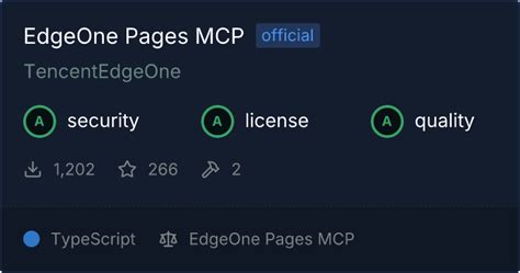 Github Tencentedgeone Edgeone Pages Mcp An Mcp Service Designed For Deploying Html Content To
