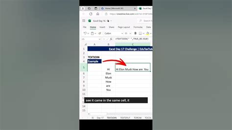 shorts excel excel textjoin excel shorts youtube