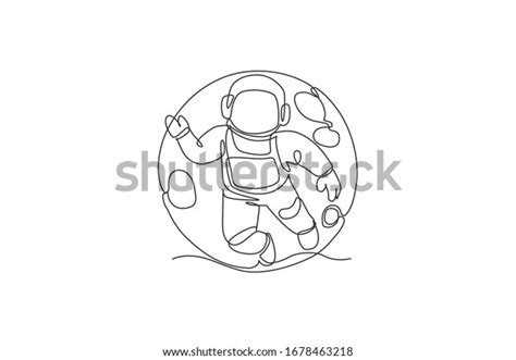 Single Continuous Line Drawing Floating Science Stock Vector Royalty Free 1678463218