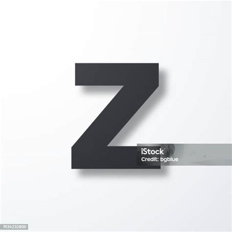 문자 Z 흰색 배경에 그림자가 있는 아이콘 3차원 형태에 대한 스톡 벡터 아트 및 기타 이미지 3차원 형태 개념 검은색 Istock