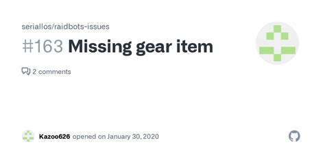missing gear item · issue 163 · seriallos raidbots issues · github