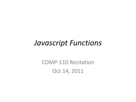 Ppt Javascript Functions Powerpoint Presentation Free Download Id