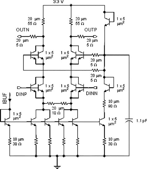 differential output stage schematic download scientific diagram