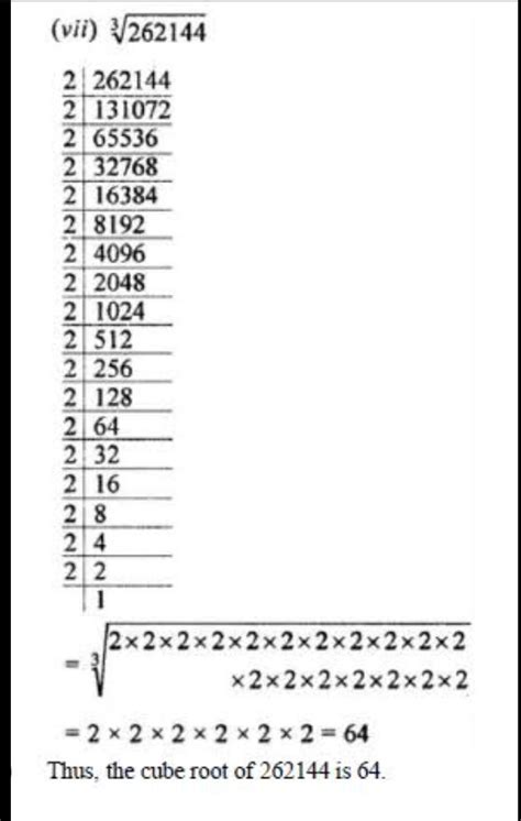 Prime Factorization Using Cube Root Of 262144