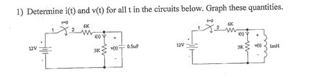 Solved 1 Determine I T And V For All T In The Circuits Chegg Com