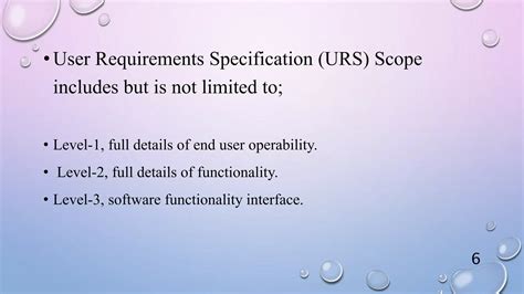 User Specification Requirements Urs Rash Pptx