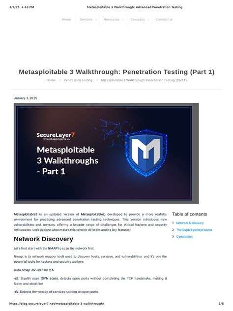Metasploitable 3 Walkthrough Advanced Penetration Testing Pdf Penetration Test