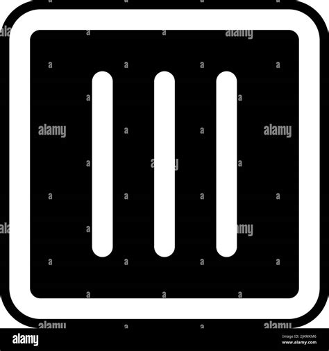 Menu Bar Icon Black Vector Illustration Stock Vector Image And Art Alamy