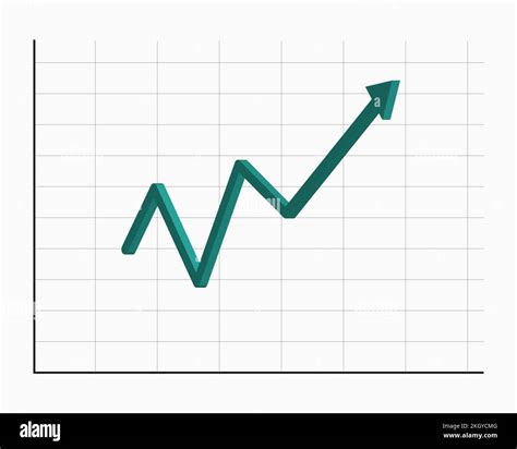 Green Volumetric Graph Of Economic Growth On Light Background Vector